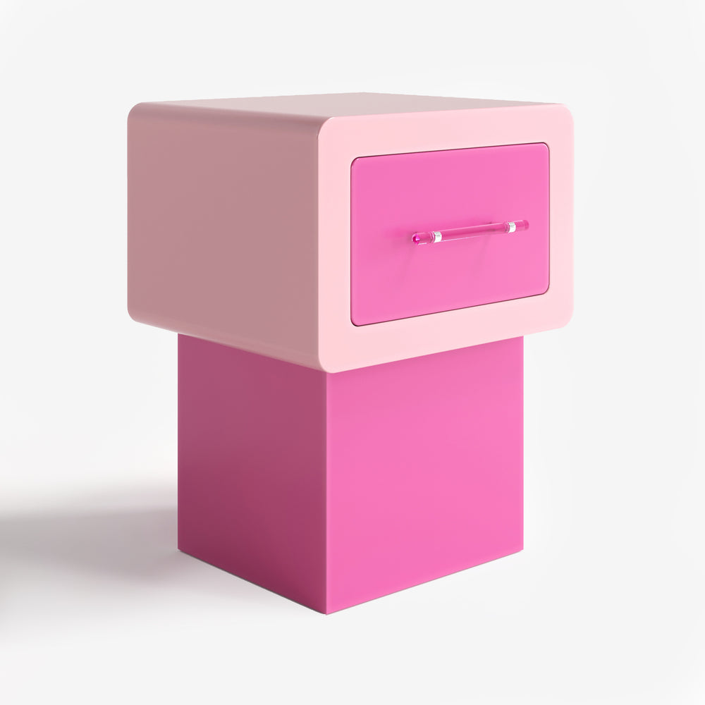 The Blissa Barbie Inspired Pink Bedside Table