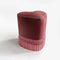 The Pink Velvet Heart Shaped Love Stool
