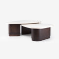 The Clark Elegantly Lacquered Coffee Table with Dark Oak Veneer Base