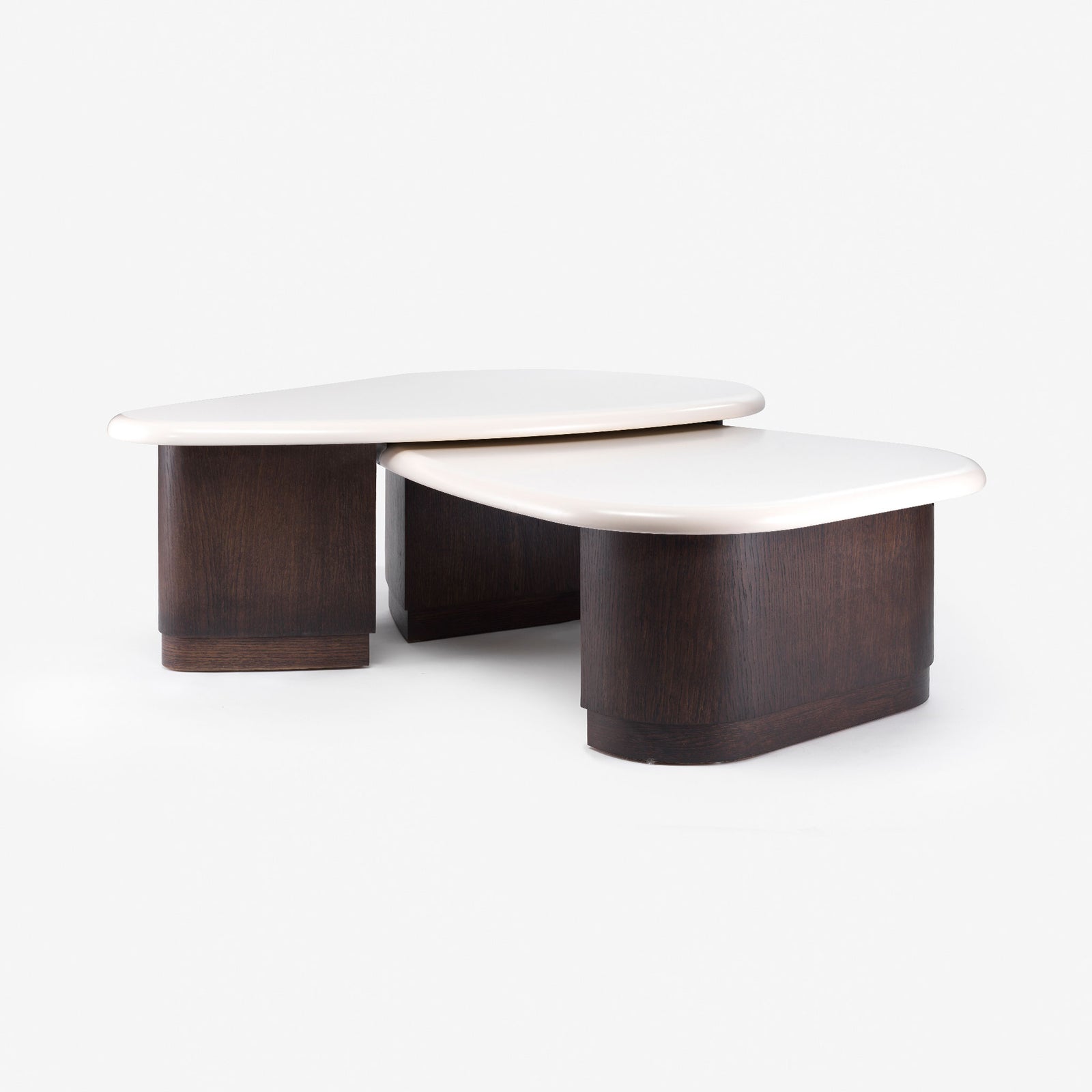 The Clark Elegantly Lacquered Coffee Table with Dark Oak Veneer Base