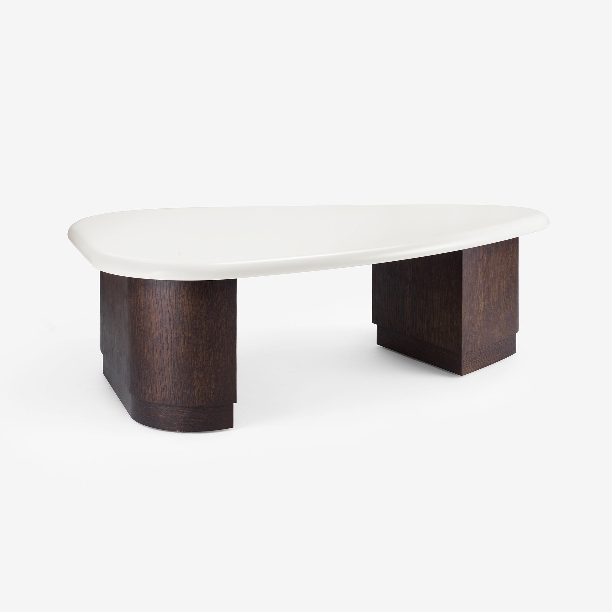 The Clark Elegantly Lacquered Coffee Table with Dark Oak Veneer Base