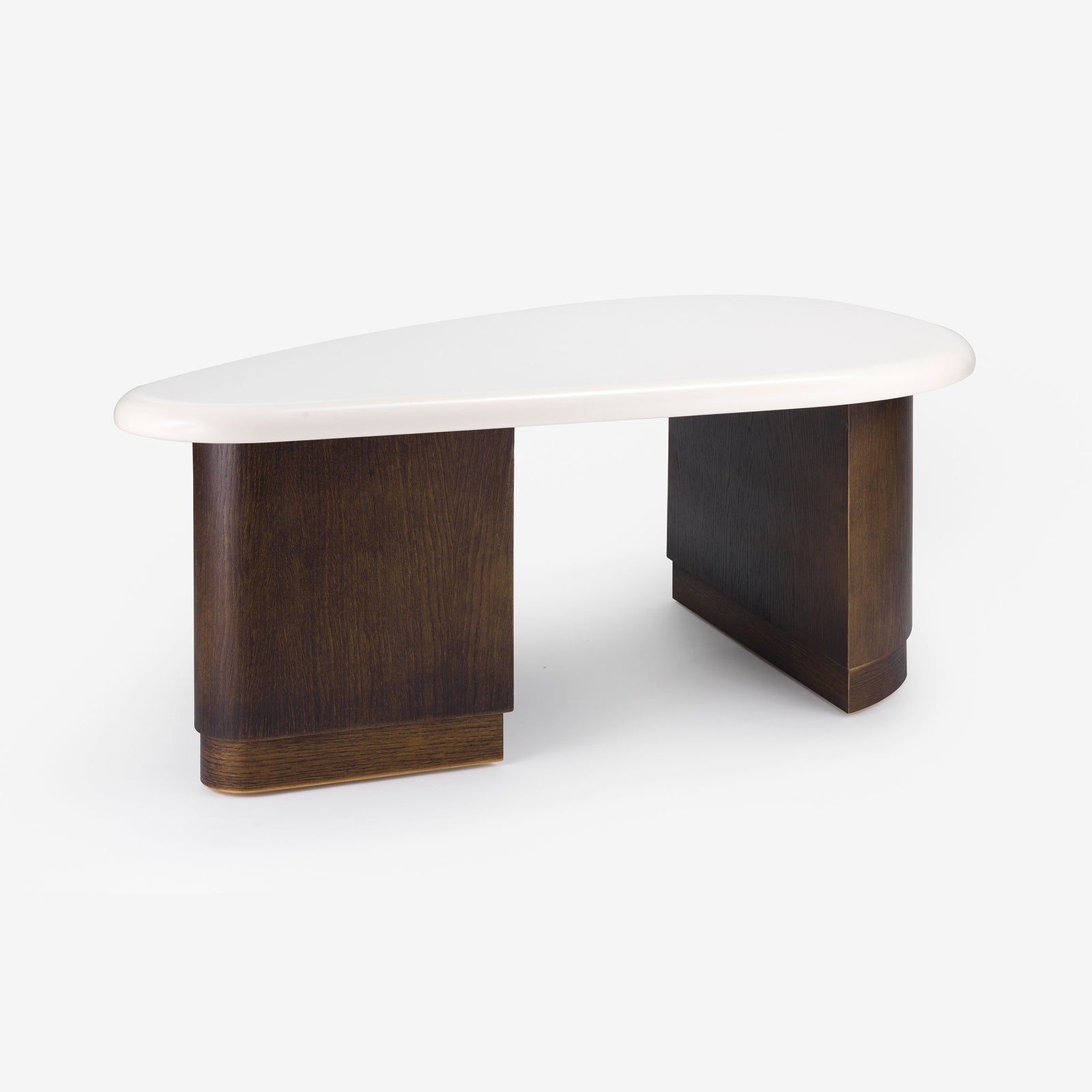 The Clark Elegantly Lacquered Coffee Table with Dark Oak Veneer Base