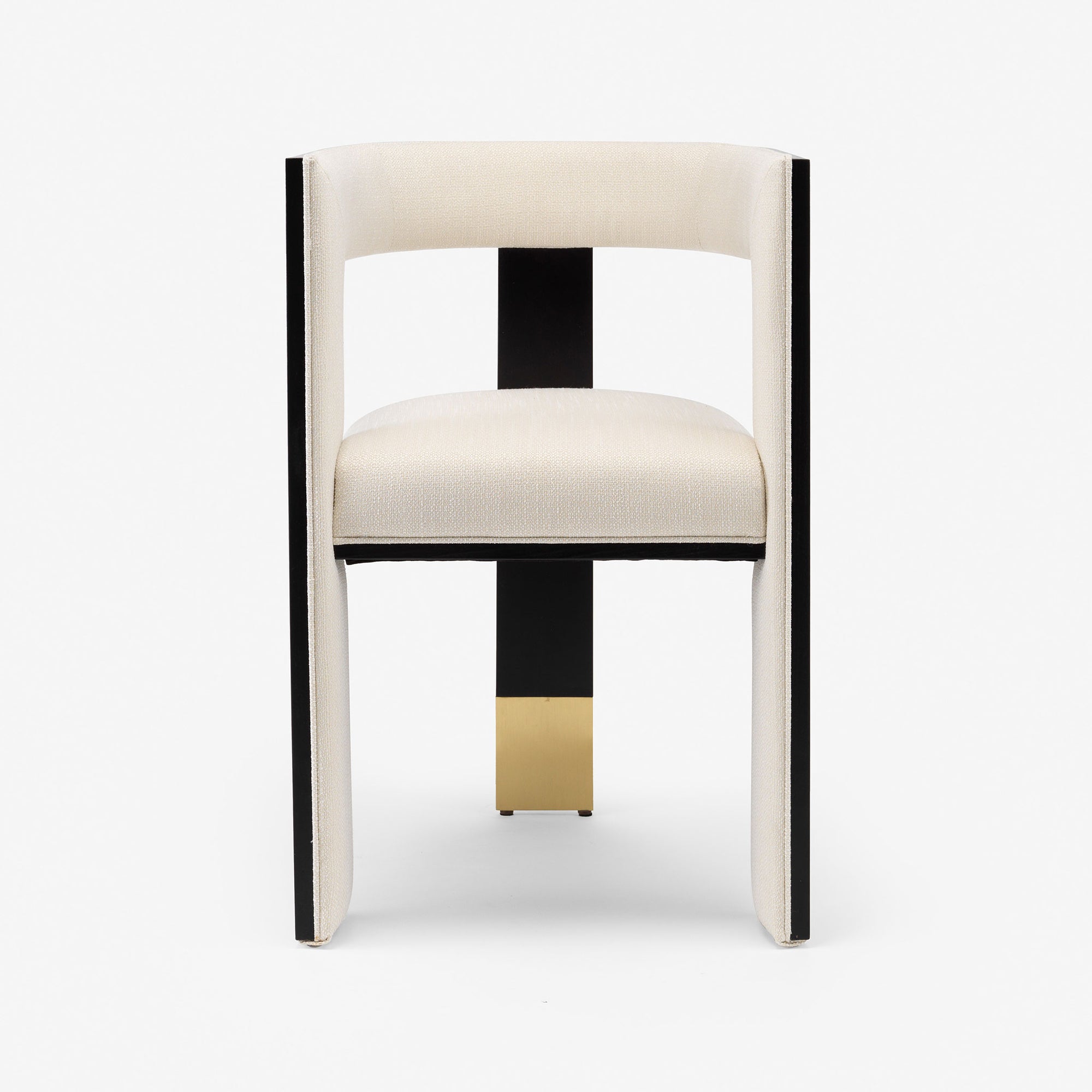 The Passmore Street Curved Back Cream & Black Dining Chair