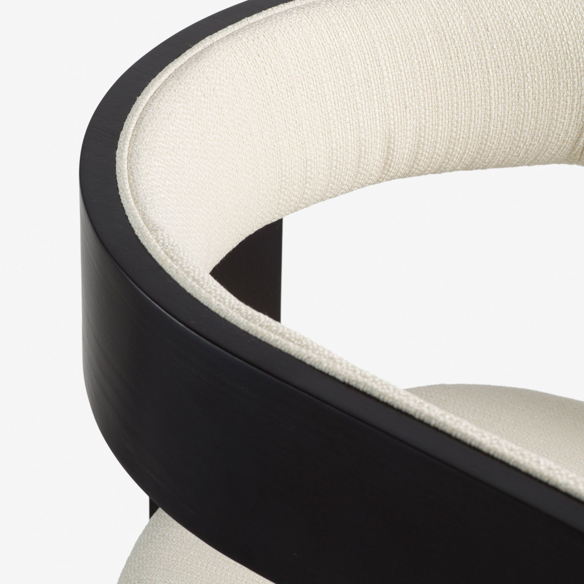 The Passmore Street Curved Back Cream & Black Dining Chair